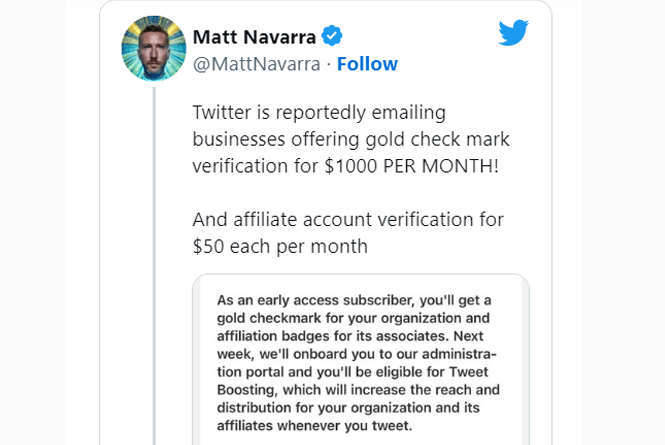 Buy Twitter Gold Checkmark | Buy X Gold Tick @ $4500